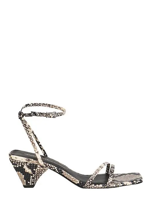 Intentionally Blank Strappy Heeled Sandals - Snake