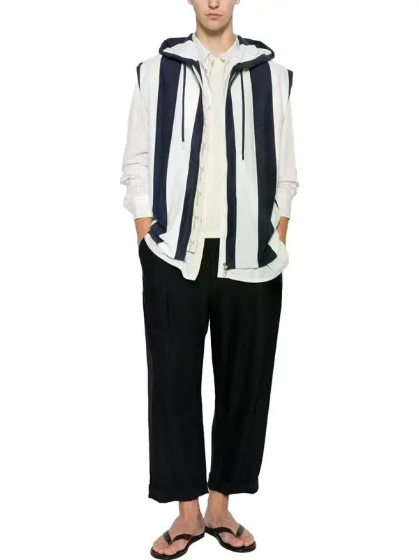 Jacquemus Le Marinière Striped Gilet Hoodie - Blue