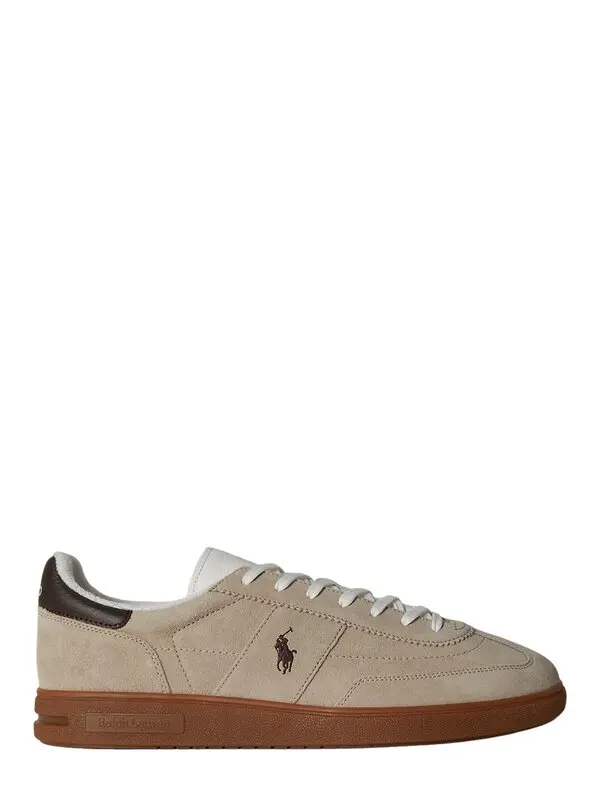Ralph Lauren Bedford Suede Low Top Sneakers - Milkshake/dark Brown