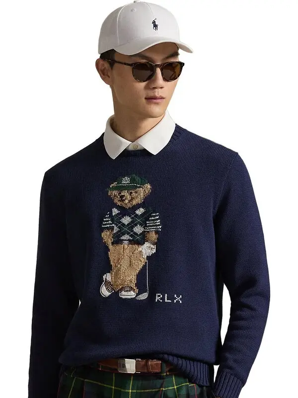 Ralph Lauren Polo Bear & Rlx Logo Performance Sweater - Refined Navy