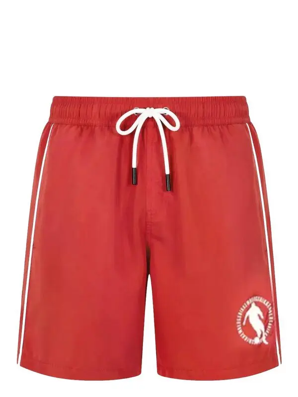 BIKKEMBERGS Side-stripe Swim Shorts - Red