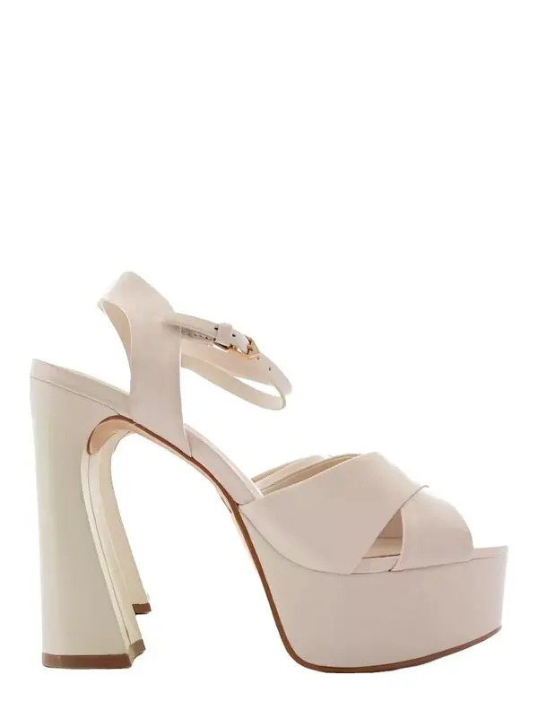 ANDREA CARRANO Crossover-strap Platform Sandals - Neutrals