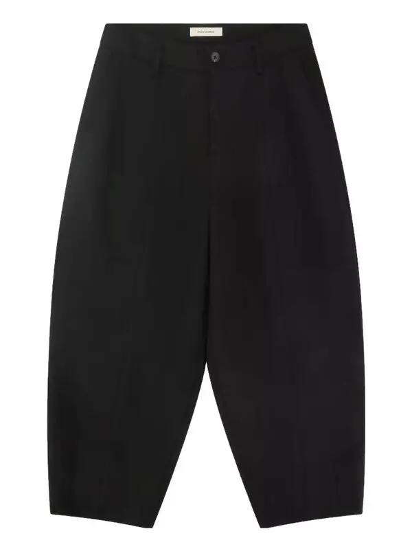 ENTIRE STUDIOS Carrot Wool Trousers - Black