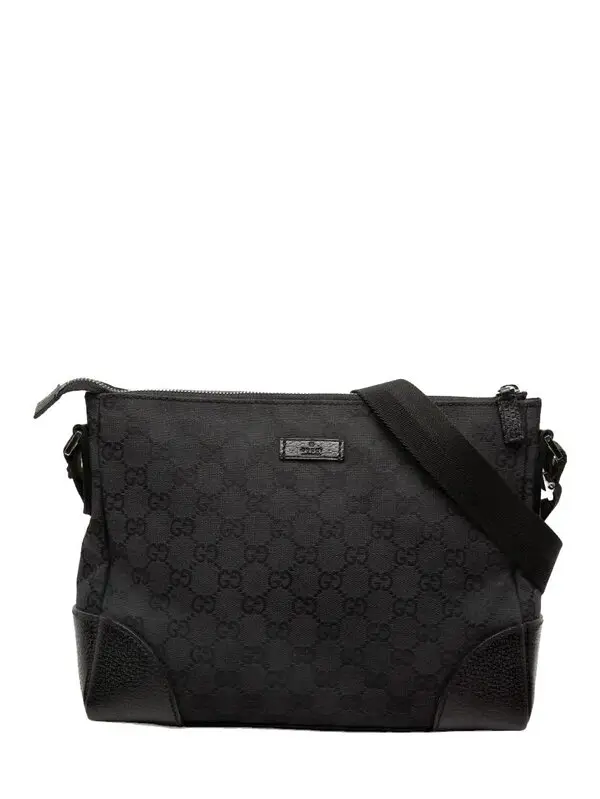 Gucci Gg Canvas Crossbody Bag - Black