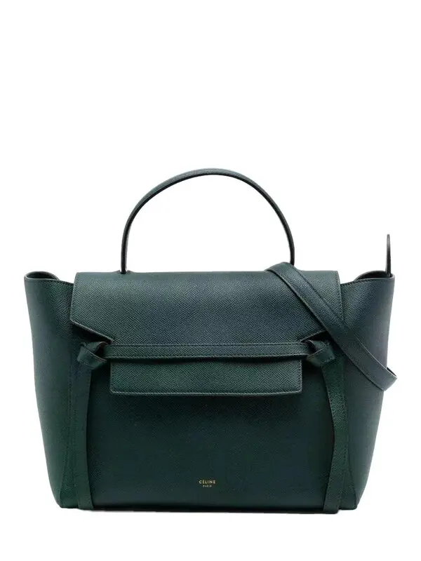 Celine Mini Grained Calfskin Belt Bag Satchel - Green