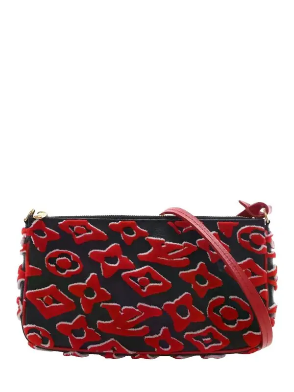 LOUIS VUITTON Urs Fischer Monogram Tuffetage Pochette Accessoires Satchel - Red