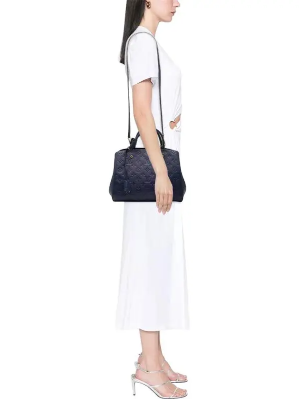 LOUIS VUITTON Empreinte Montaigne Mm Satchel - Blue