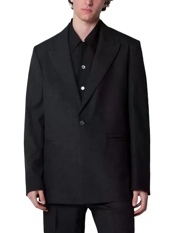 NAMACHEKO Notched Blazer - Black