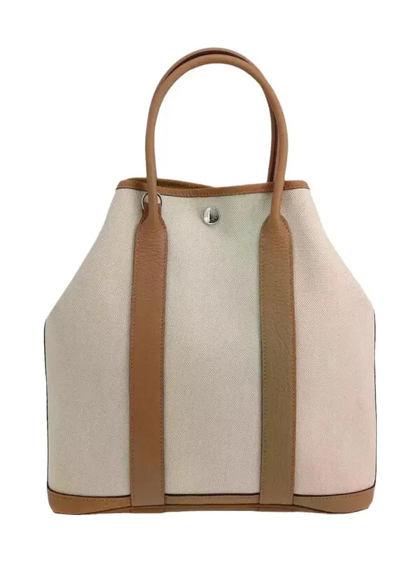 Hermès Gris-béton Canvas Tote Bag - Neutrals