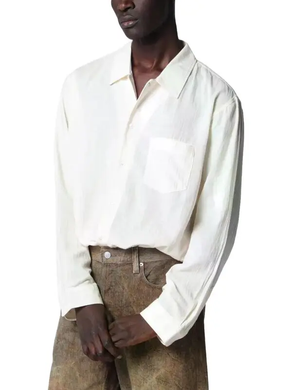 Séfr Leo Patch-pocket Shirt - Neutrals