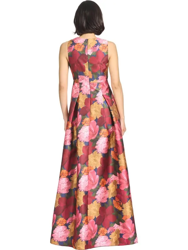 Sachin & Babi Brooklynne Gown Printed Mikado A-line Full-length Dress - Bella Bouquet