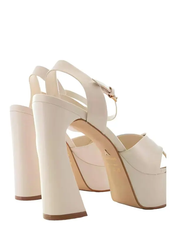ANDREA CARRANO Crossover Platform Sandals - Neutrals
