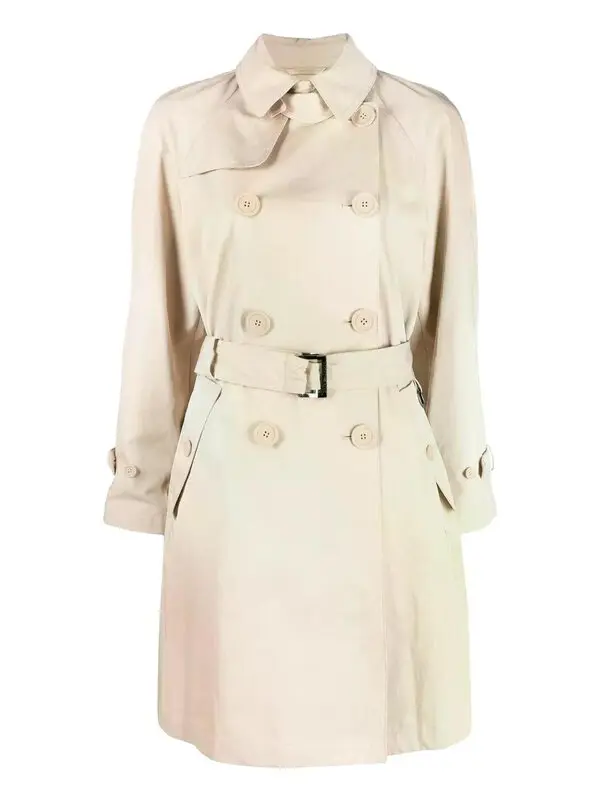 Emporio Armani Belted Trench Coat - Neutrals