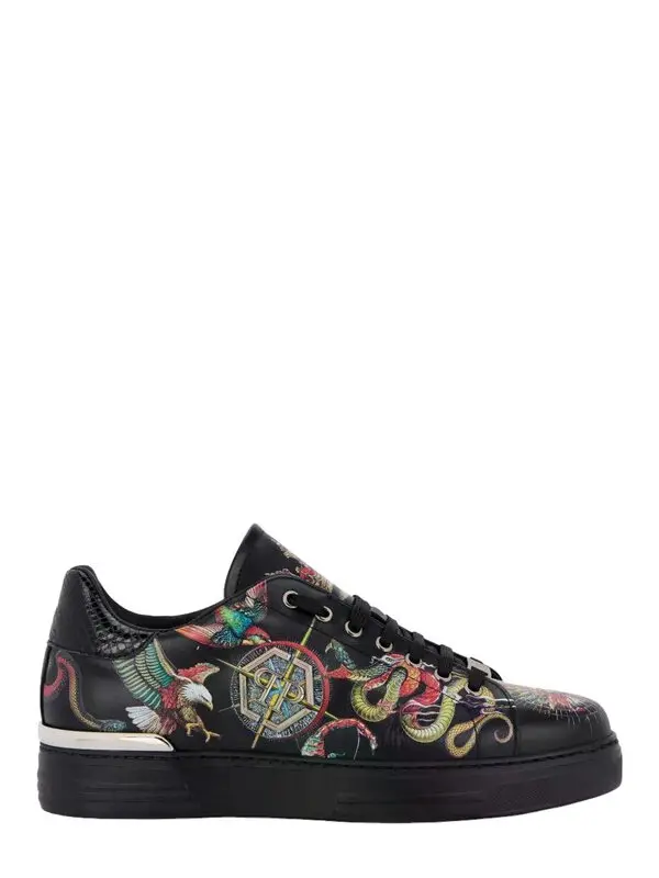 Philipp Plein Printed Low-top Sneakers - Black