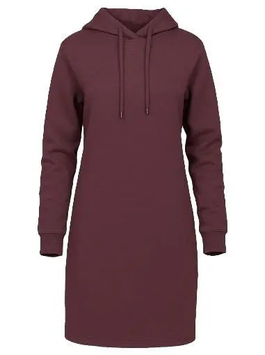 CONQUISTA Burgundy Cotton-blend Hoodie Dress - Brown