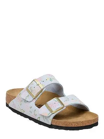 Pink Birkenstock Arizona Floral Printed Sandals - Blue