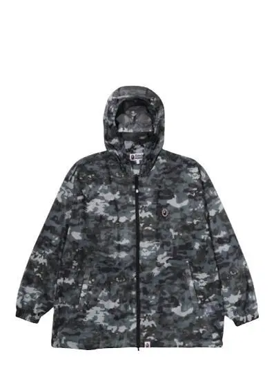 A BATHING APE Pixel Camo Mesh Hoodie Jacket - Black