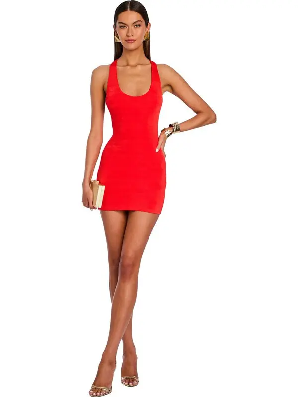 SEROYA Emmeline Mini Dress - Scarlet Flame