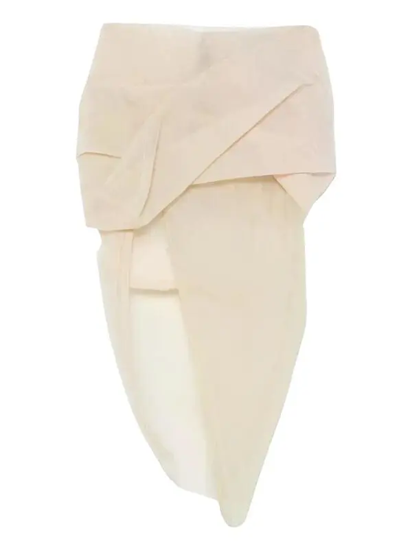 Rick Owens Draped Calf Skirt - Neutrals