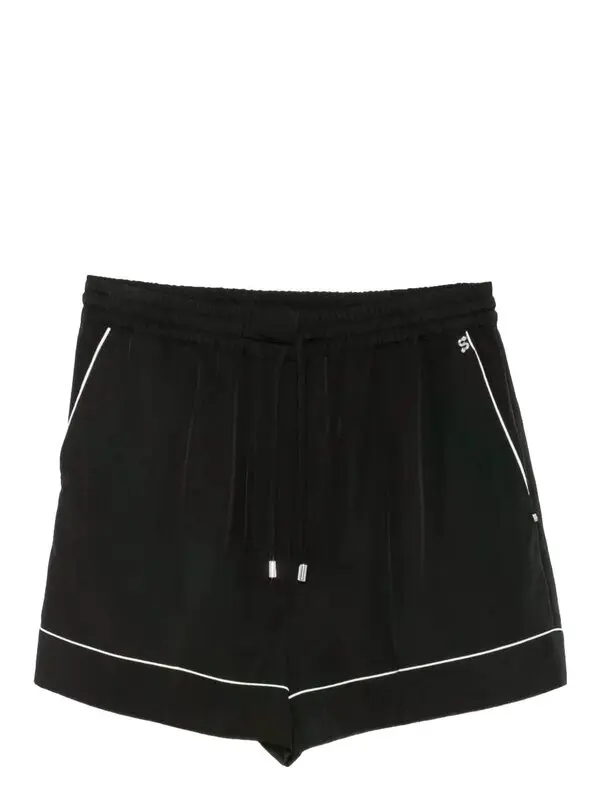 Sportmax Piped Drawstring Shorts - Black