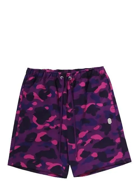 A BATHING APE Camouflage Relaxed Fit Sweat Shorts - Purple