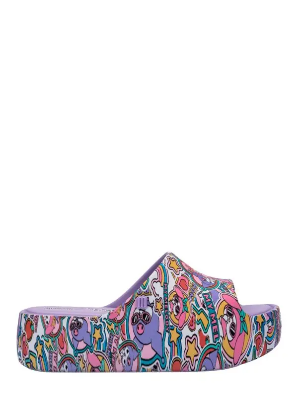 Melissa Free Platform Slide - Lilac/yellow