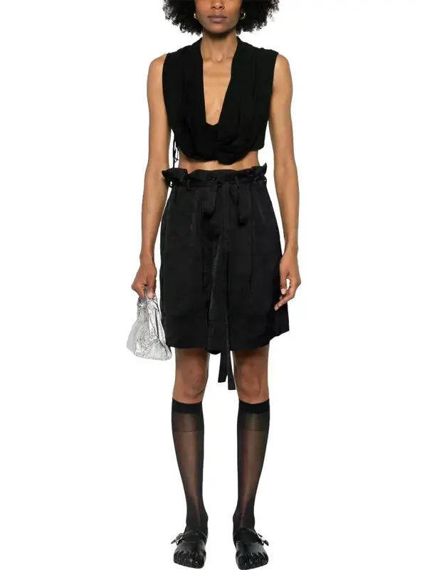 ANN DEMEULEMEESTER Jacquard Shorts - Black
