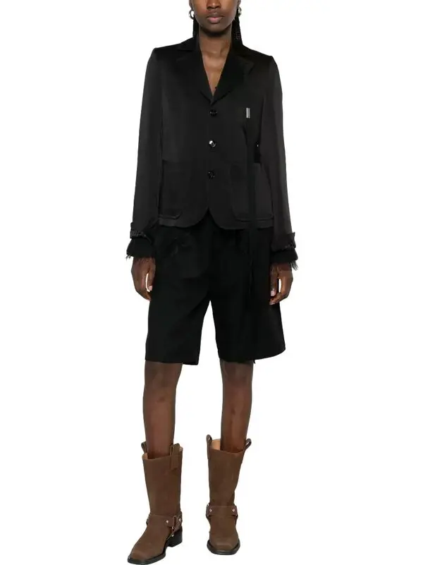 ANN DEMEULEMEESTER Lexa Raw-edge Strap Detail Jacket - Brown