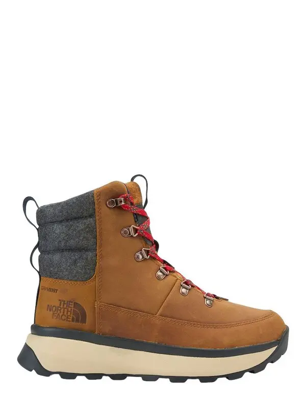 The North Face Bergen Leather Waterproof Boots - Tan/red