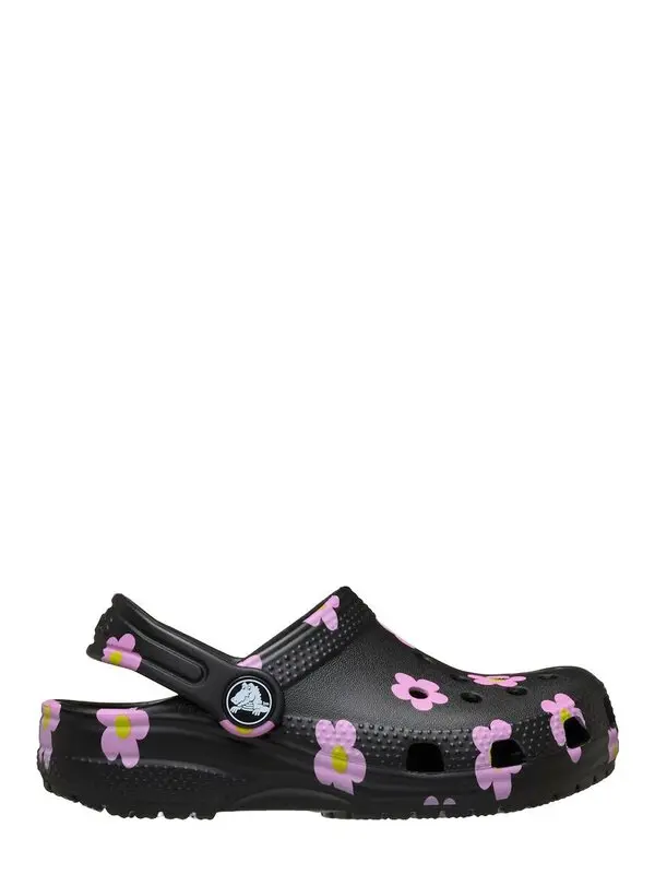 CROCS Classic Flower Clogs - Black