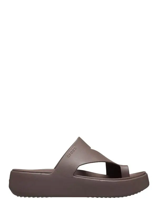 CROCS Getaway Platform Toe Loop Flip - Truffle