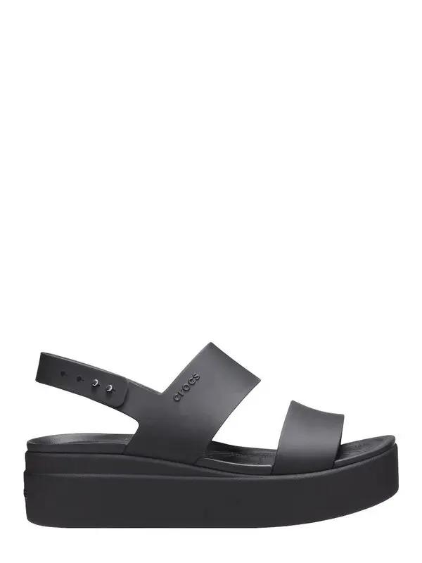 CROCS Brooklyn Low Wedge Sandal - Black