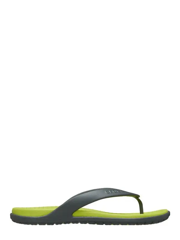 CROCS Coast Flipin Flip Flops - Slate Grey/citrus