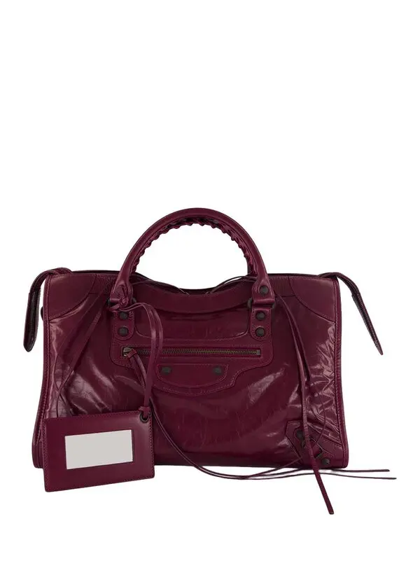 Balenciaga Le City Medium Leather Bag - Pink