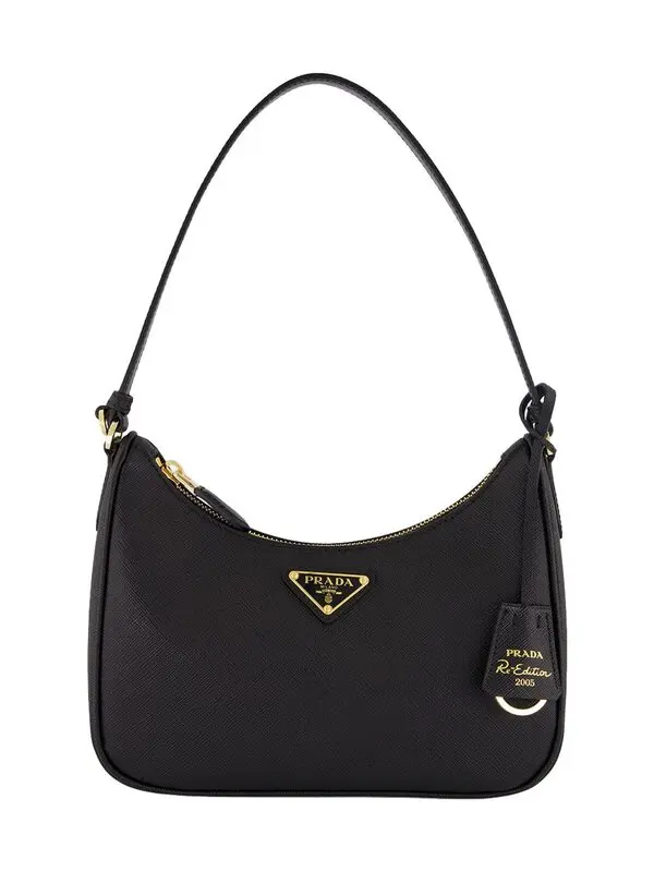 Prada Re-edition 2005 Mini Bag In Saffiano Leather - Black