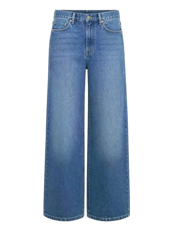 Sisley Logo Patch Jeans - Blue