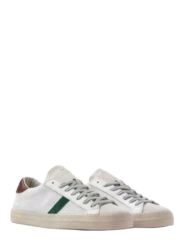 D.a.t.e. Embroidered Logo Suede Tongue Sneakers - White