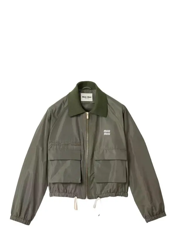 Miu Miu Technical Fabric Blouson Jacket - Green