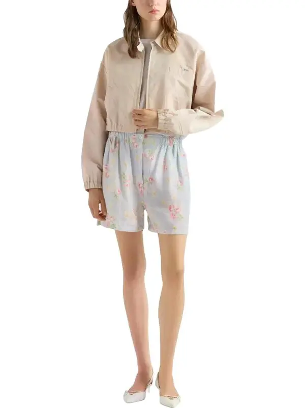 Prada Faille Blouson Jacket - Neutrals