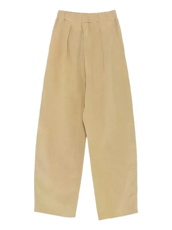 CORTANA Mel Pleated Wide Leg Pants - Neutrals