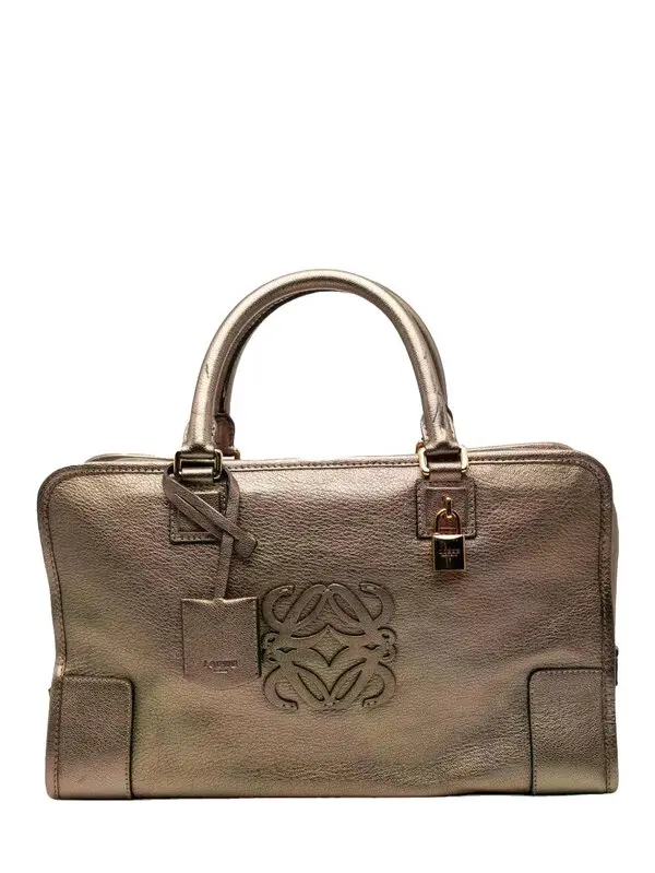 Loewe Metallic Goatskin Amazona 36 Handbag - Gold