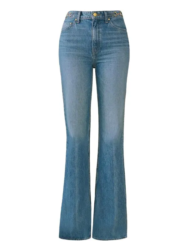 Ulla Johnson Colette High Rise Straight Leg Jeans - Danube