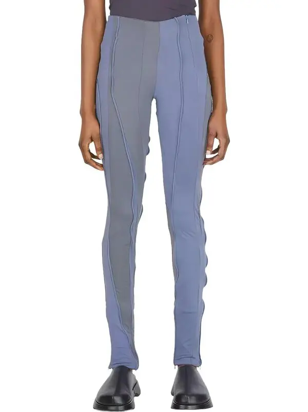 RUSFRCADE Rusfarcade Color Block Seam Trousers - Blue
