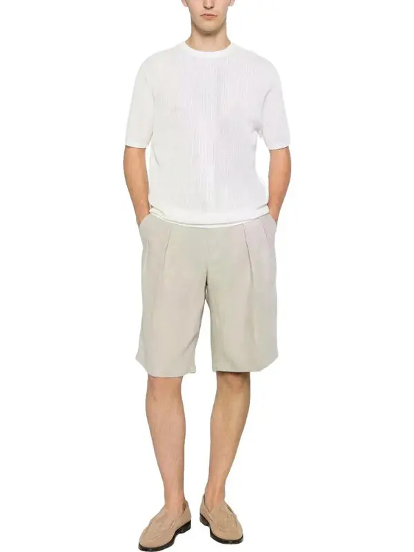 JEORDIE'S Ribbed-knit T-shirt - White