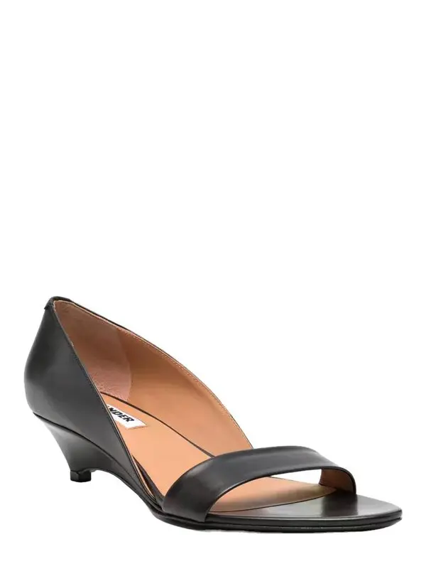 JIL SANDER Leather Sandals - Black
