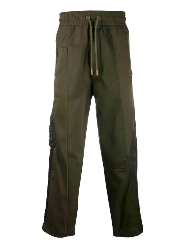 DIESEL® Satin-panelled Drawstring Trousers - Green