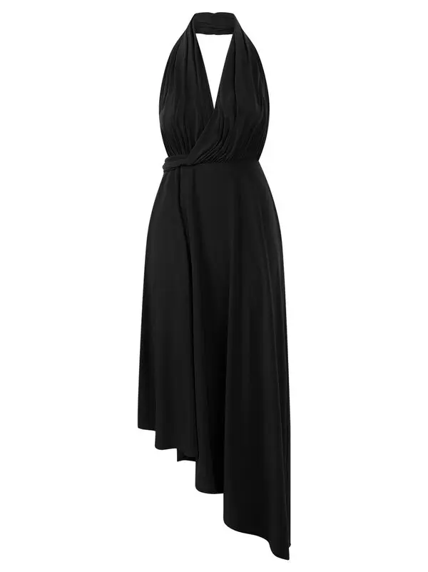 CELESTINE & MAE Gaia Halterneck Midi Dress - Black
