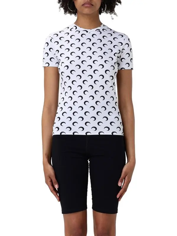 MARINE SERRE Crescent Print T-shirt - White