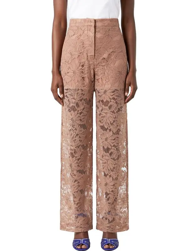Sportmax Lace Palazzo Pants - Pink