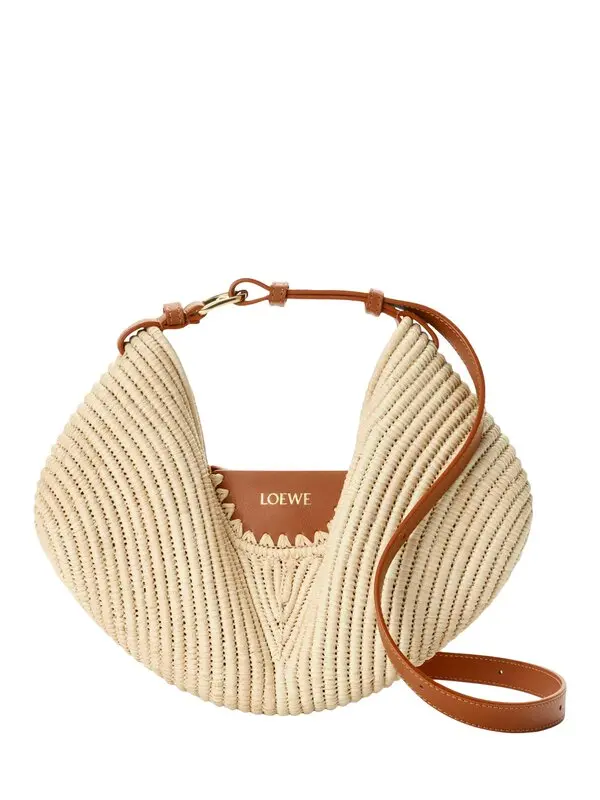 Loewe X Paula's Ibiza Medium Raffia Swing Shoulder Bag - Beige